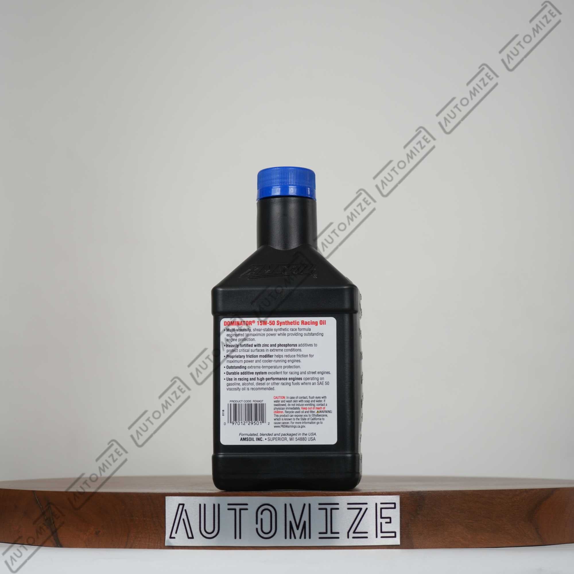 Amsoil 100% Synthetic Dominator Racing Oil SAE 15W-50 (946ml) – Automize